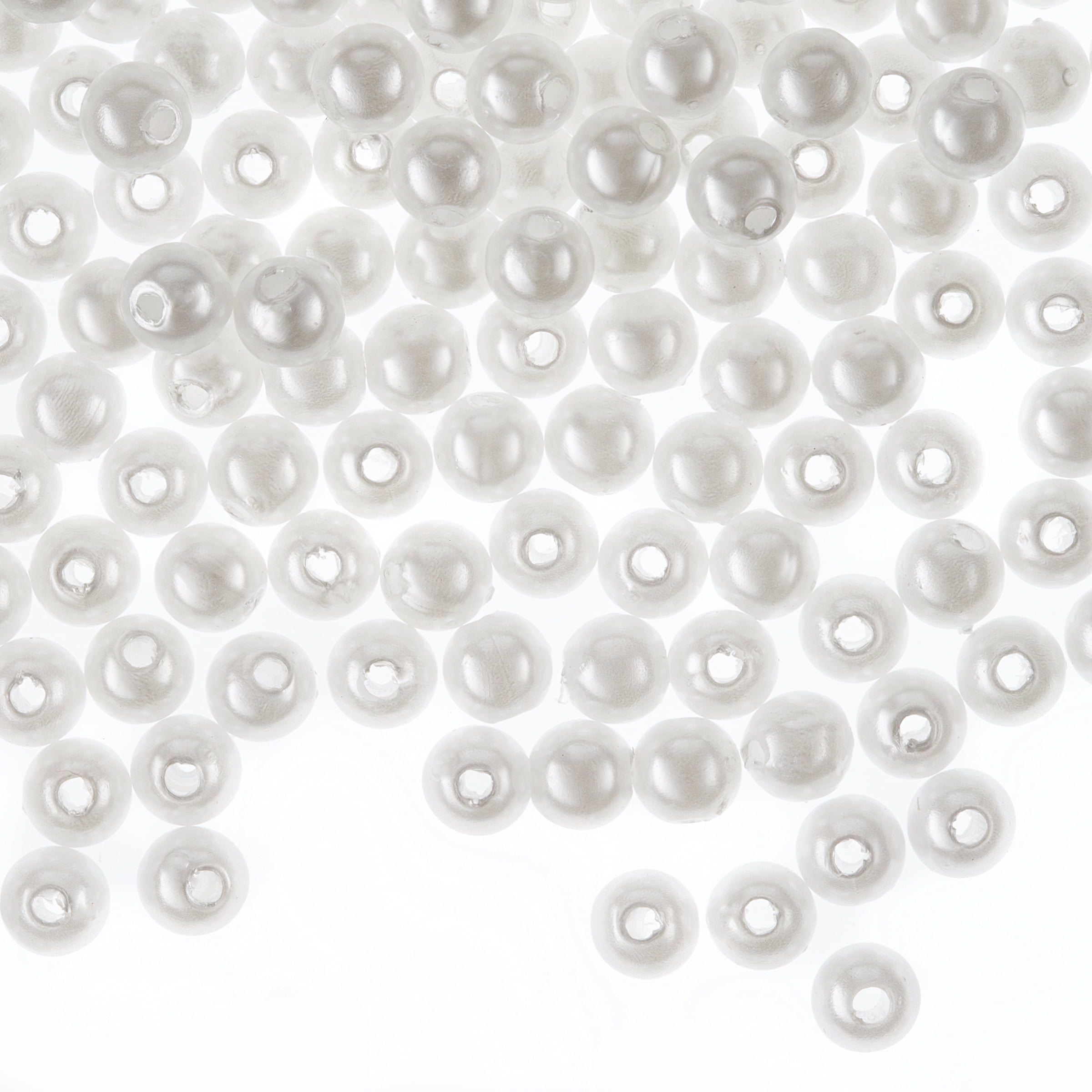Darice White Round Pearl Beads for Crafting, 6mm, 750 Pieces - Walmart.com