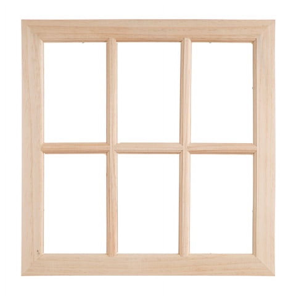 Darice Wooden Window Pane w/6 Panes: 17 x 17 inches - Walmart.com