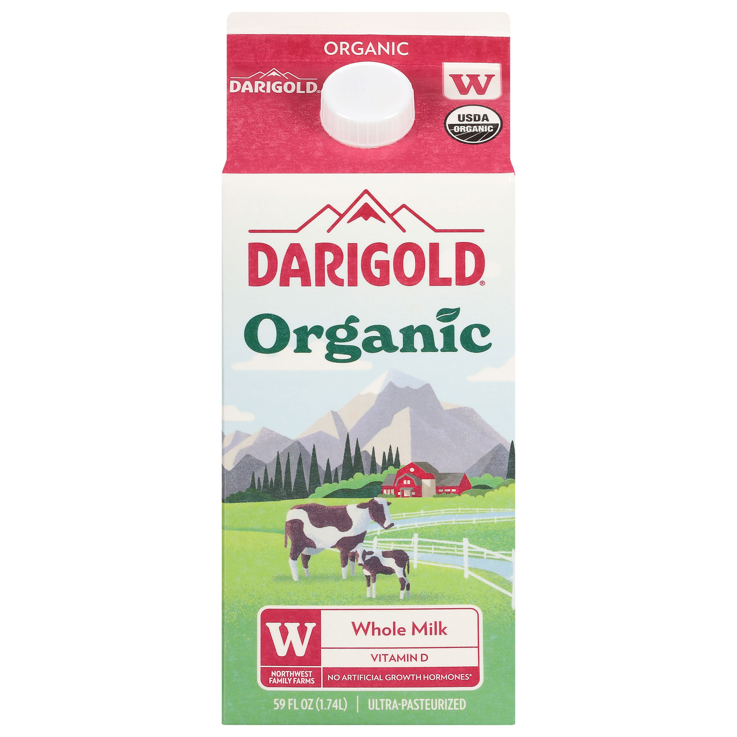 Darigold Whole Organic Milk, Refrigerated, 59 oz Carton - Walmart.com
