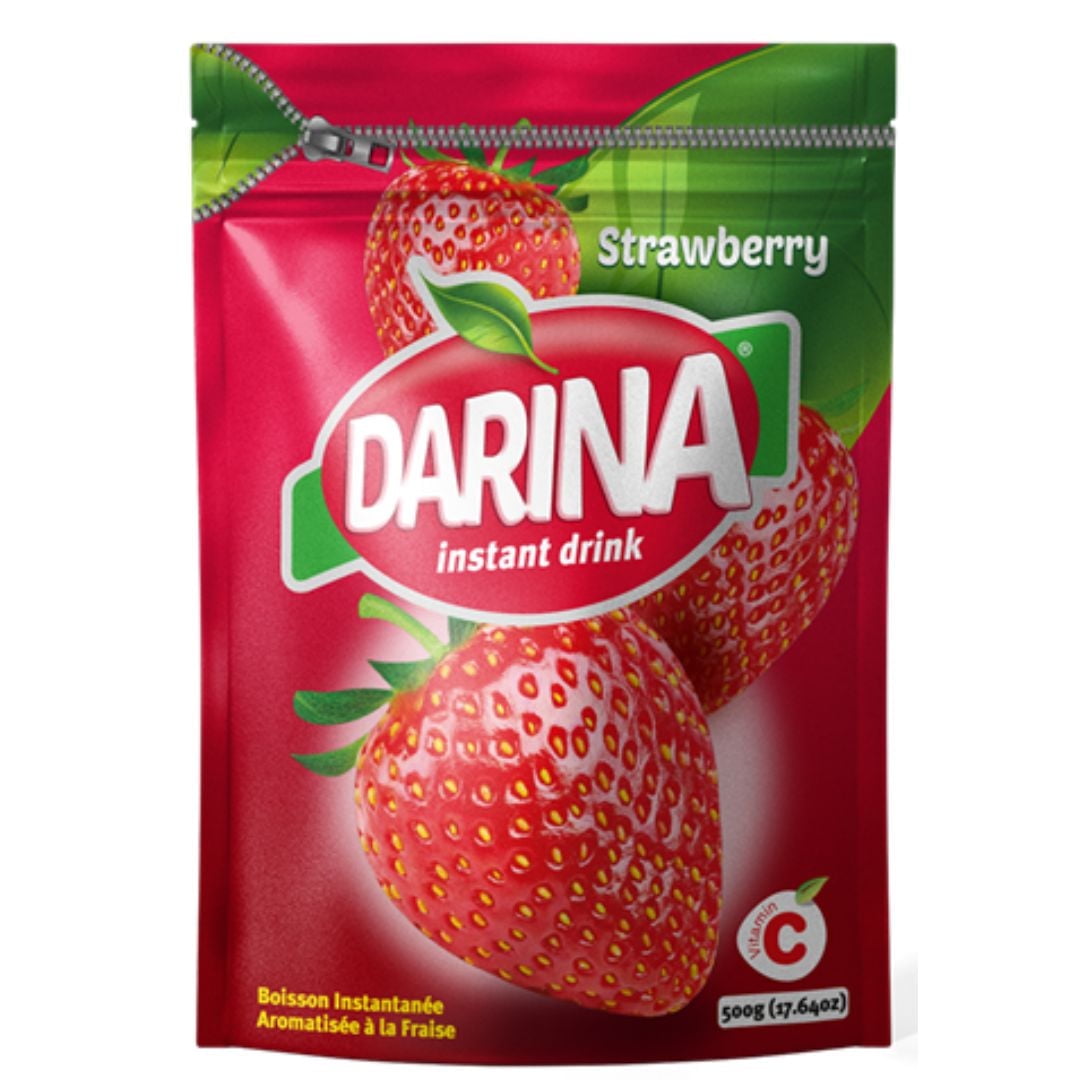 Darina Instant Powder Drink, Strawberry Flavor – 500g Bag | Refreshing ...