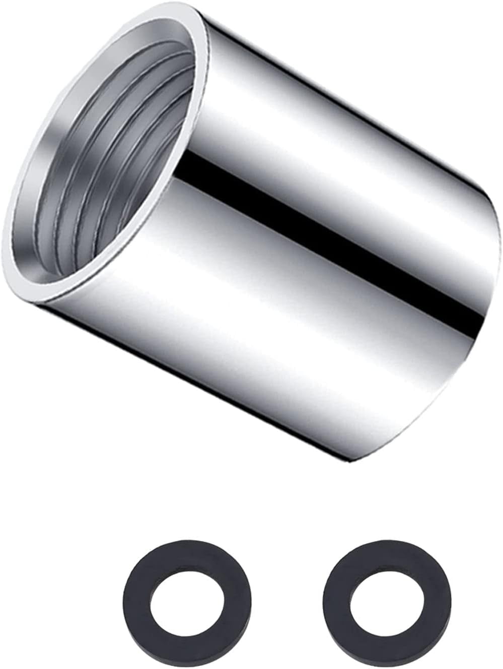 Darineey Brass Pipe Fitting,Shower Coupling, G1/2 Female to G1/2 Female Adapter Polish Chrome ...