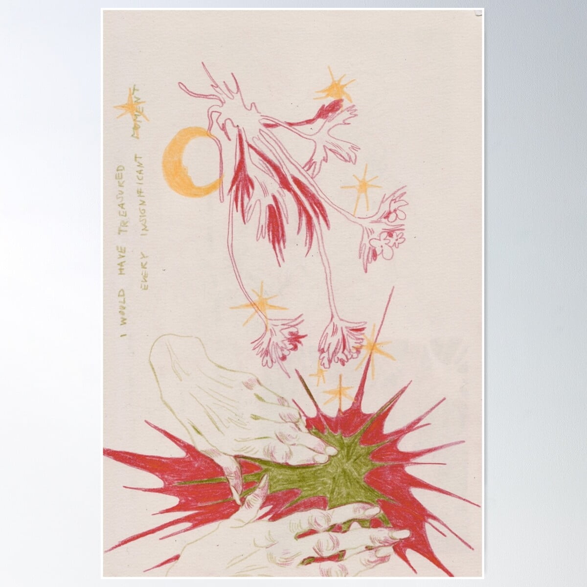 Daring To Touch #2 Illustration Poster Wall Art Modern Wall Decor For ...