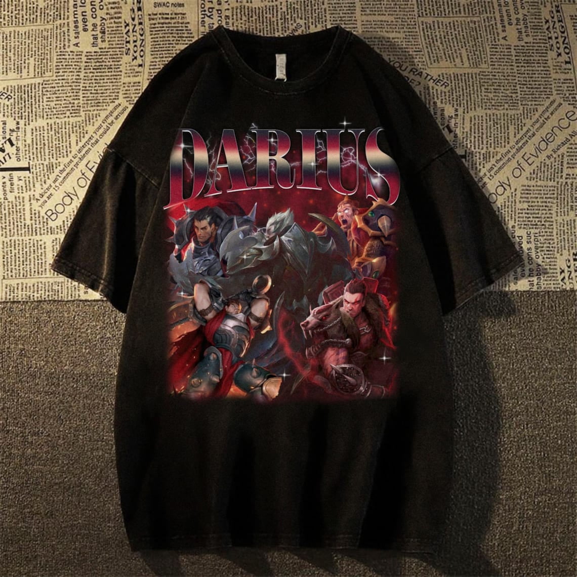 Darius Arcane Bootleg Shirt, Vintage Streetwear League of Legends File ...