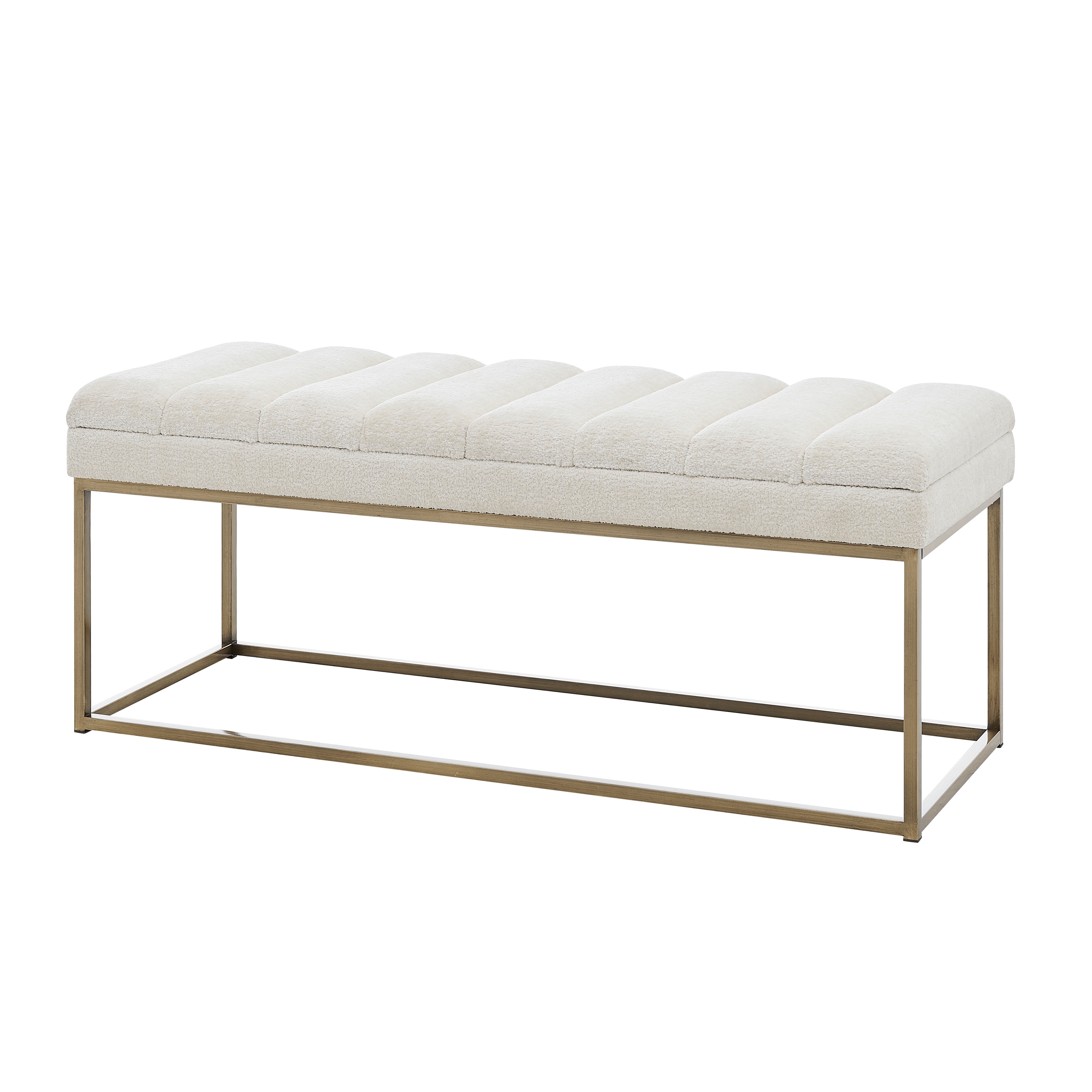 Darius KD Fabric Bench Cream - Walmart.com