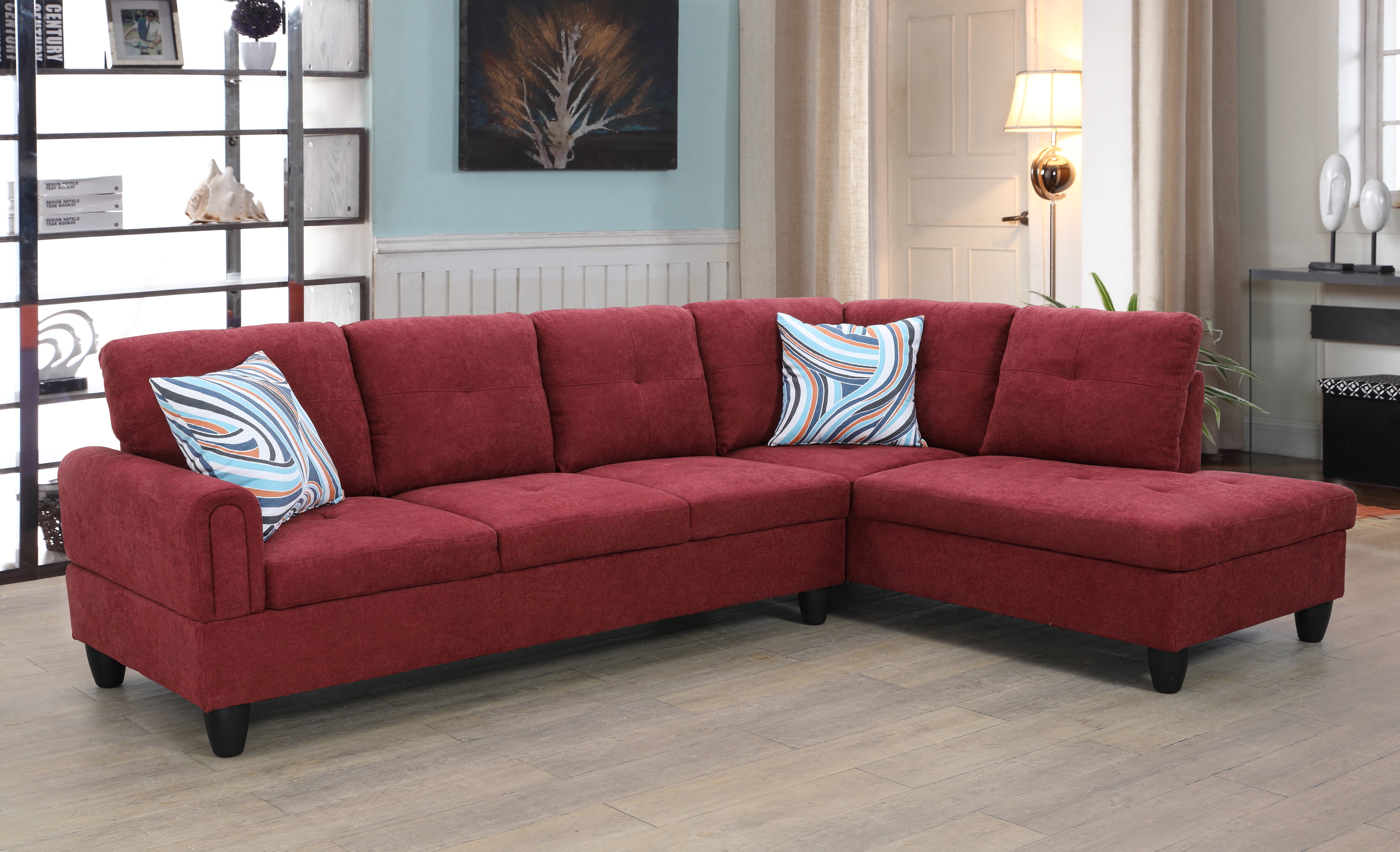 Darius Right Facing Sectional Sofa 2 Piece Set - Walmart.com