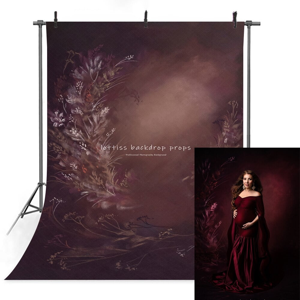 Dark Abstract Floral Photography Backdrops Pregnant Woman Portrait Girl ...