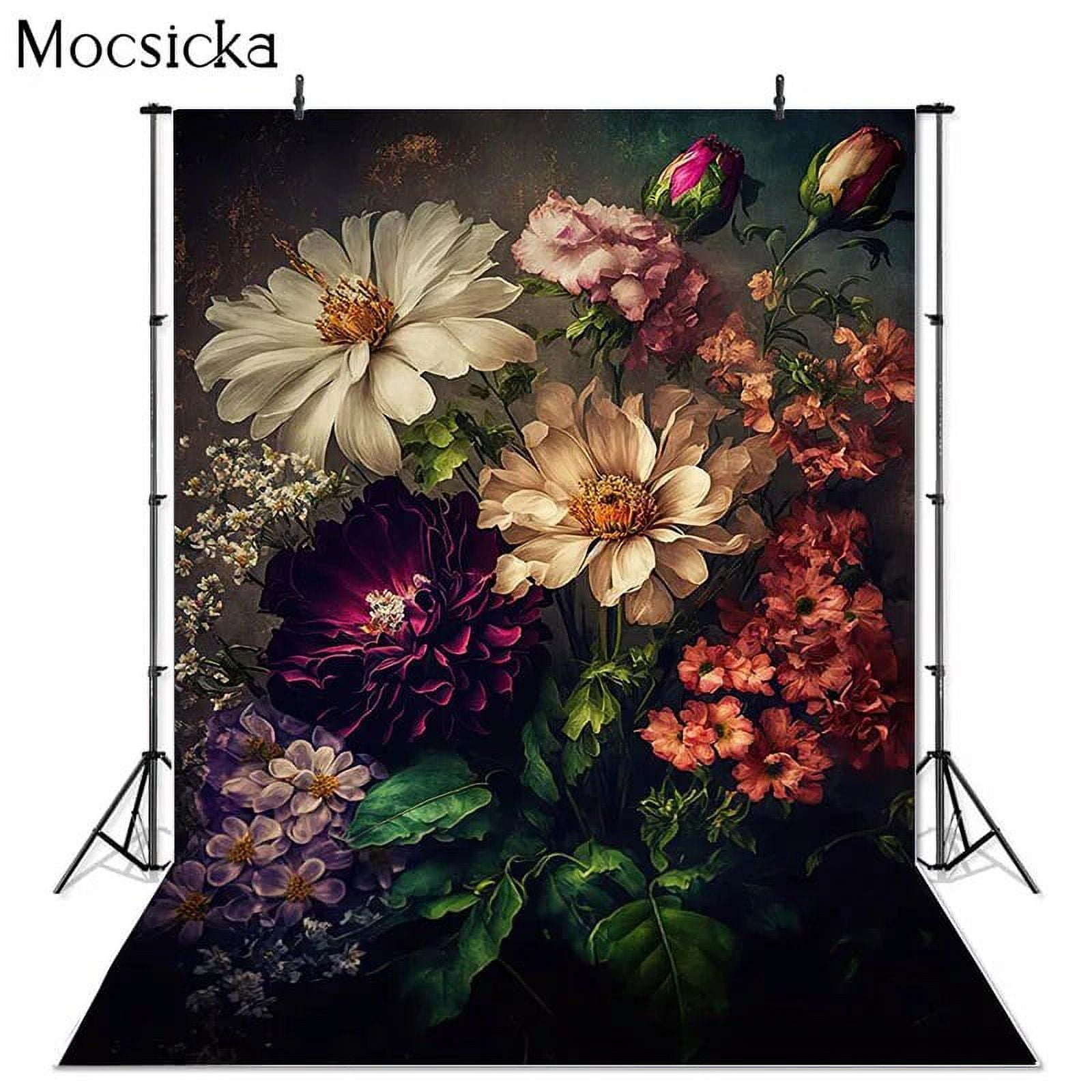 Dark Abstract Floral Photography Background Adult Art Portrait Backdrop ...