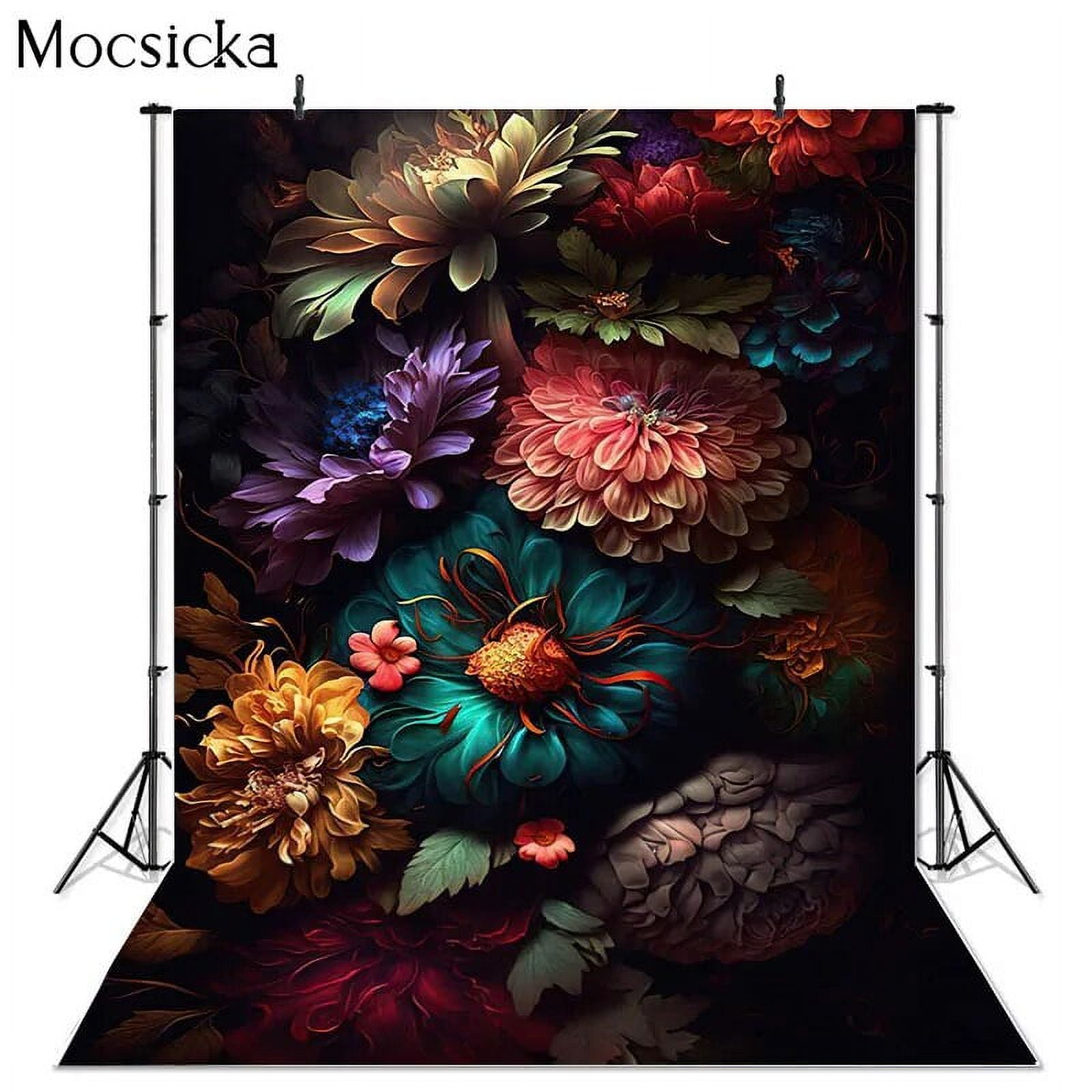 Dark Abstract Floral Photography Background Adult Art Portrait Backdrop ...