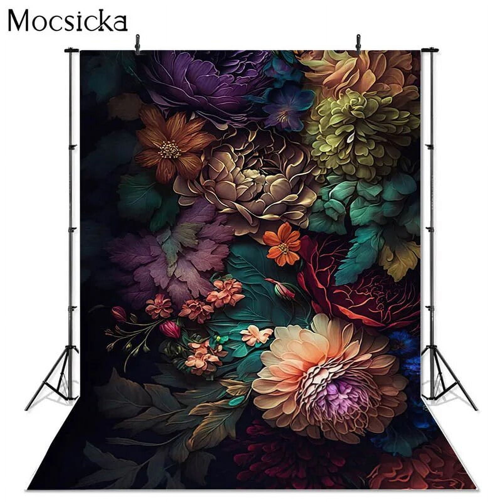 Dark Abstract Floral Photography Background Adult Art Portrait Backdrop ...