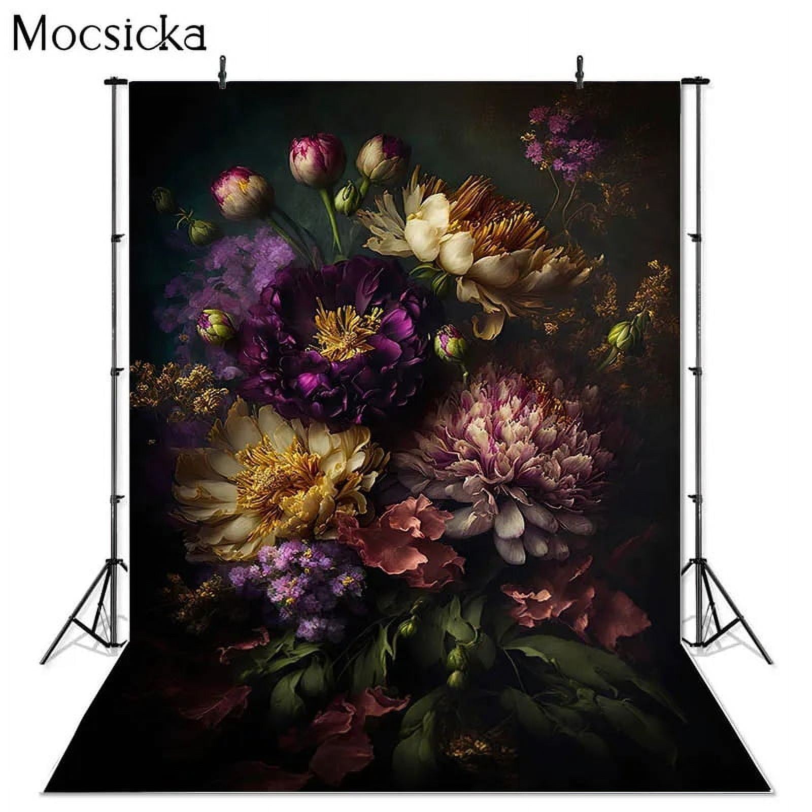 Dark Abstract Floral Photography Background Adult Art Portrait Backdrop ...