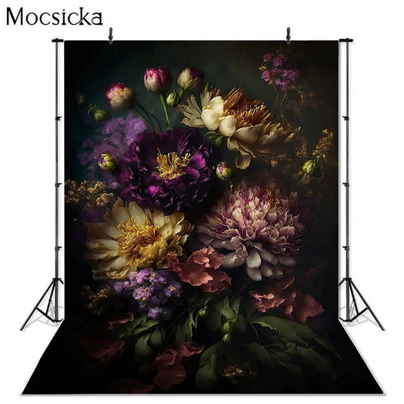 Dark Abstract Floral Photography Background Adult Art Portrait Backdrop ...