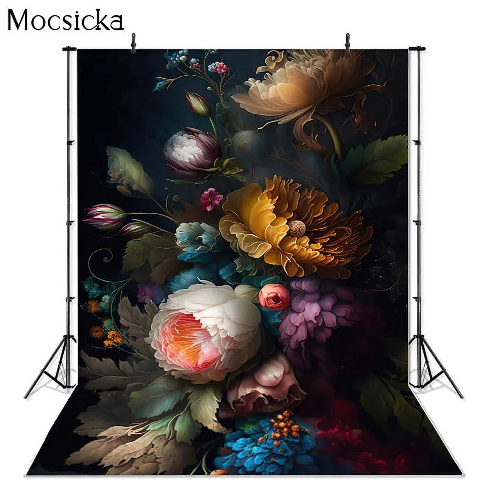 Dark Abstract Floral Photography Background Adult Art Portrait Backdrop ...