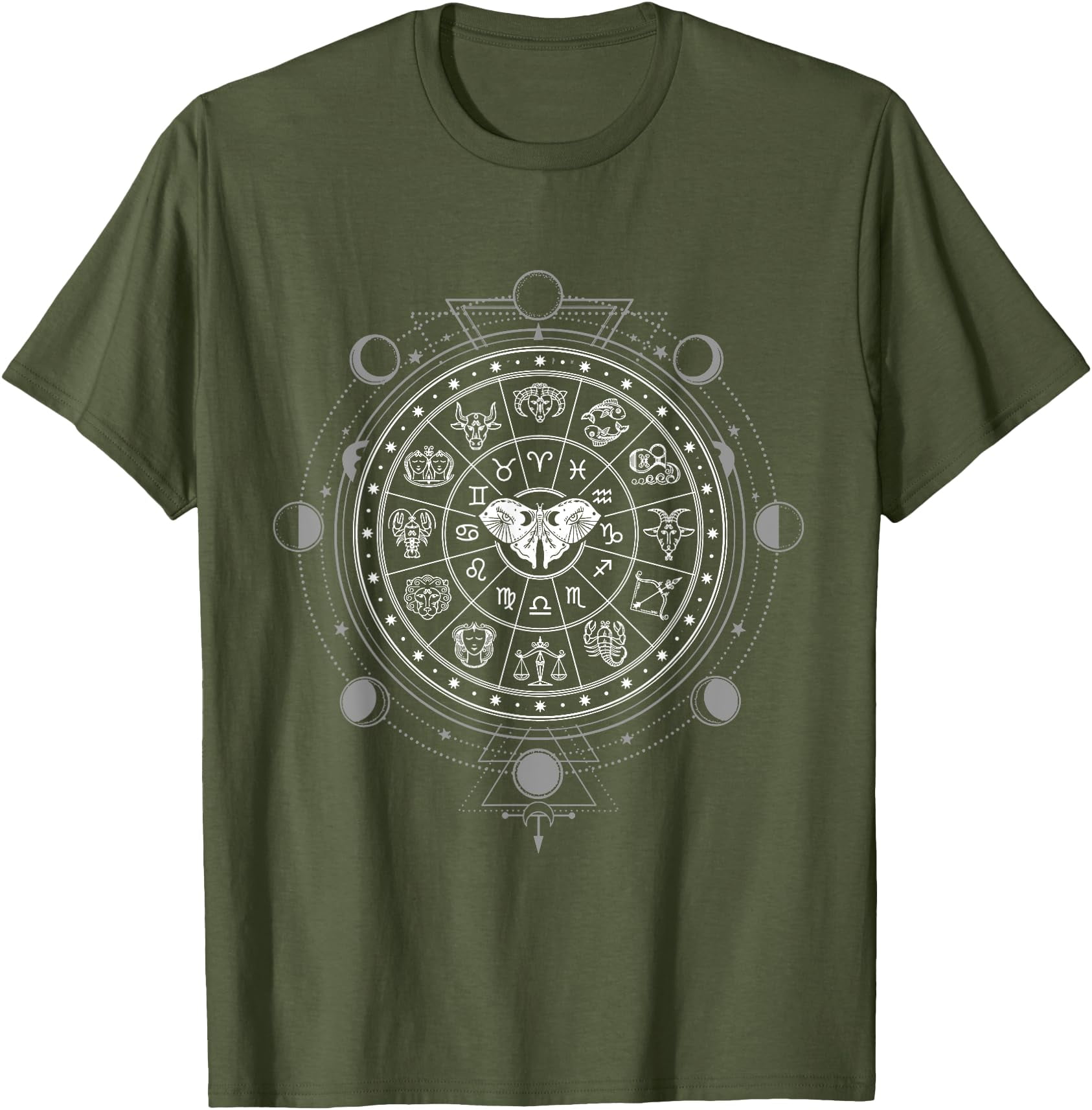Dark Academia Aesthetic Astrology Luna Moth Moon Zodiac Unisex T-Shirt ...