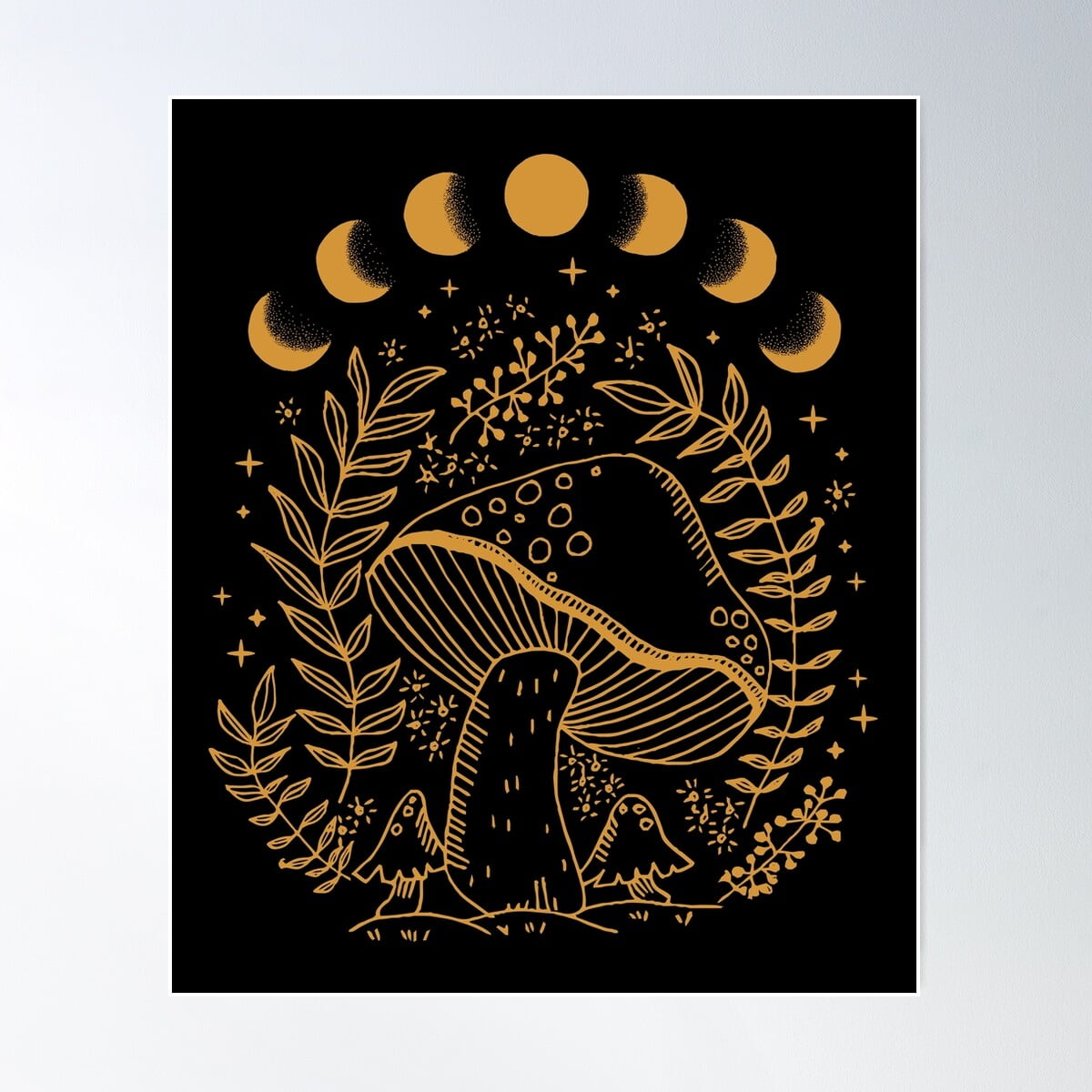 Dark Academia Aesthetic: Goblincore Cottagecore Witchy Moon With Fungi ...