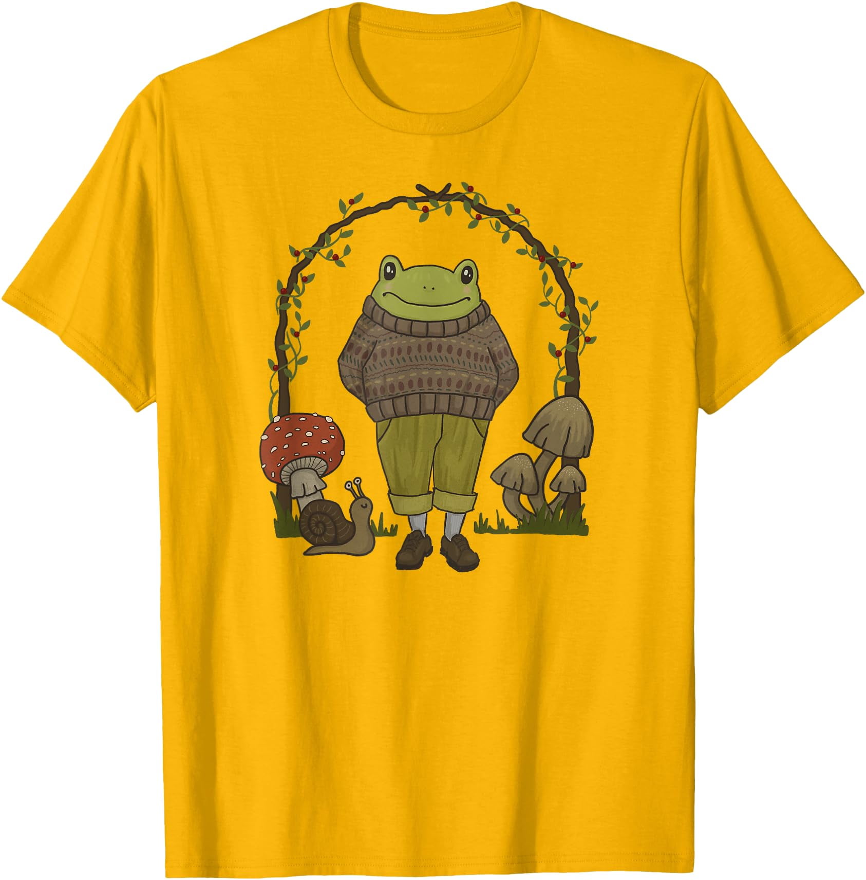 Dark Academia Art Goblincore Aesthetic Frog Mushroom Cottagecore Unisex ...