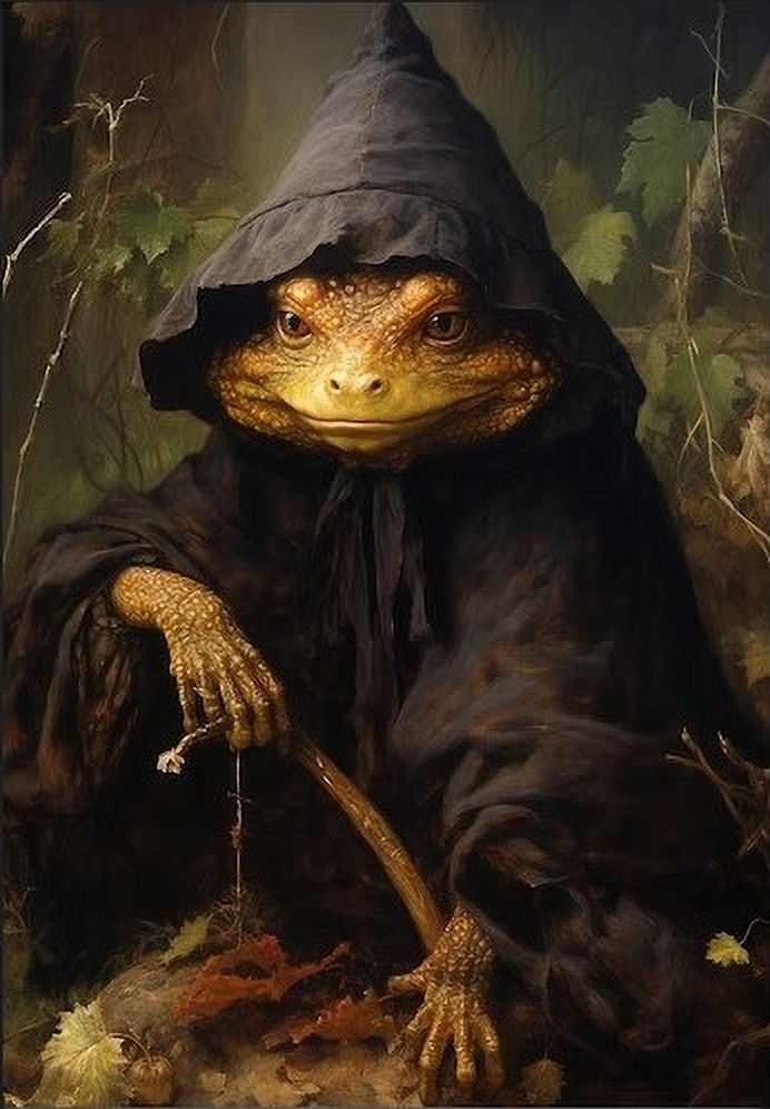 Dark Academia Art Witchy Animals Canvas Painting Wall Art Gothic Fox ...