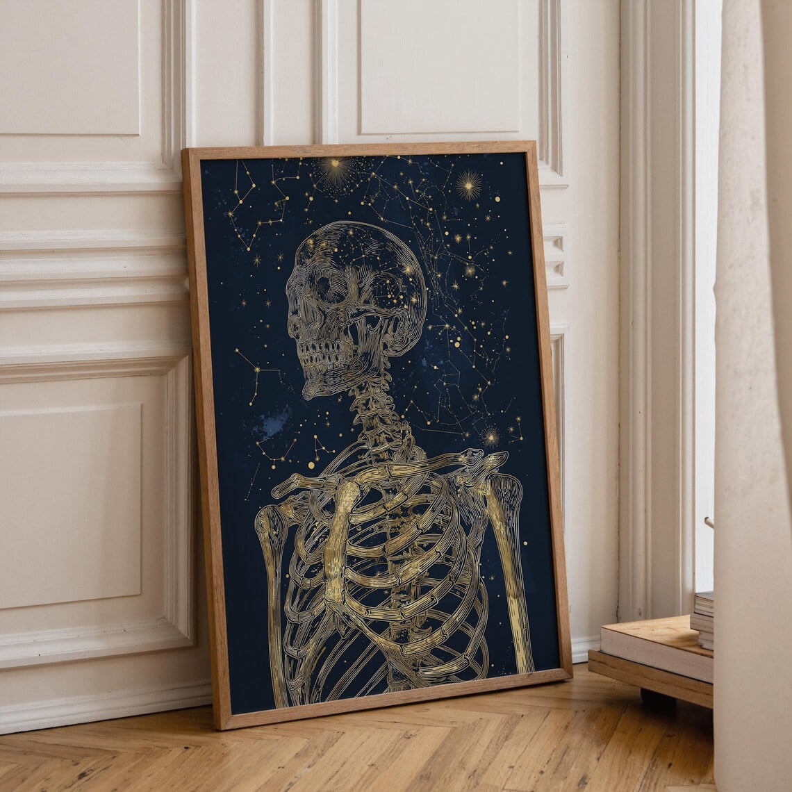 Dark Academia Celestial Gold Anatomy Wall Art Gothic Astrology Decor ...