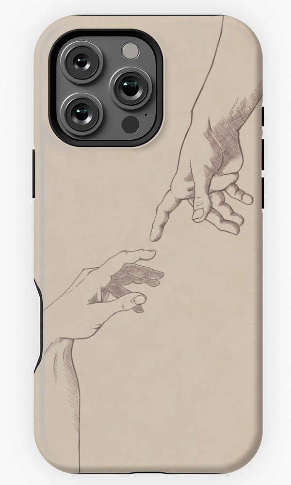 Dark Academia Creation of Adam Phone Case for iPhone 16 15 14 13 12 11 ...