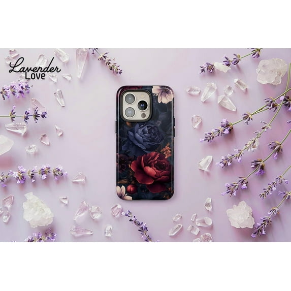 Dark Academia Fall Floral Case Compatible with iPhone 11 through 17 Pro ...