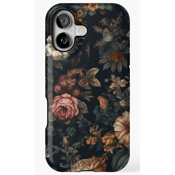 Dark Academia Floral Moody Goth Botanical Phone Case for iPhone 17 16 ...