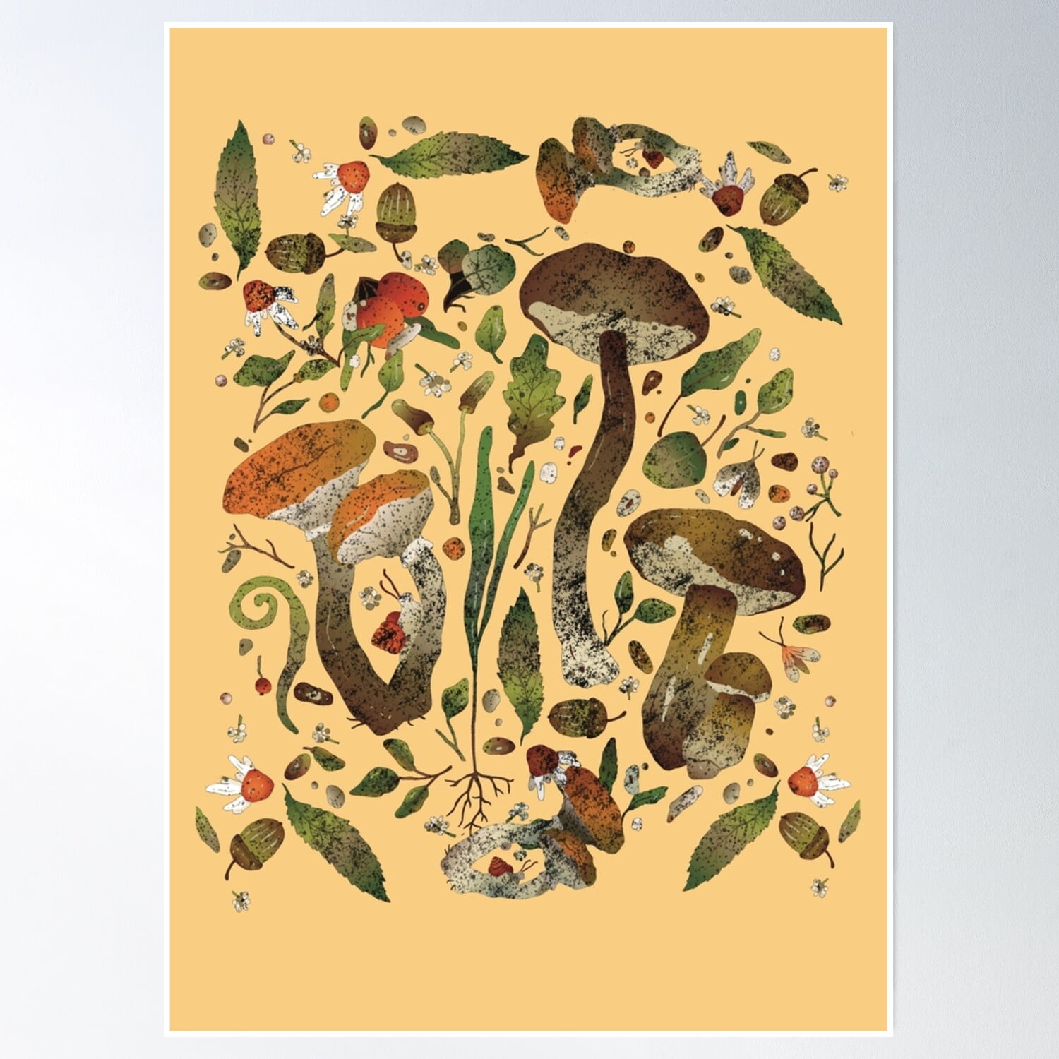 Dark Academia Goblin Core Cottagecore Mushroom Poster Wall Art, Modern ...