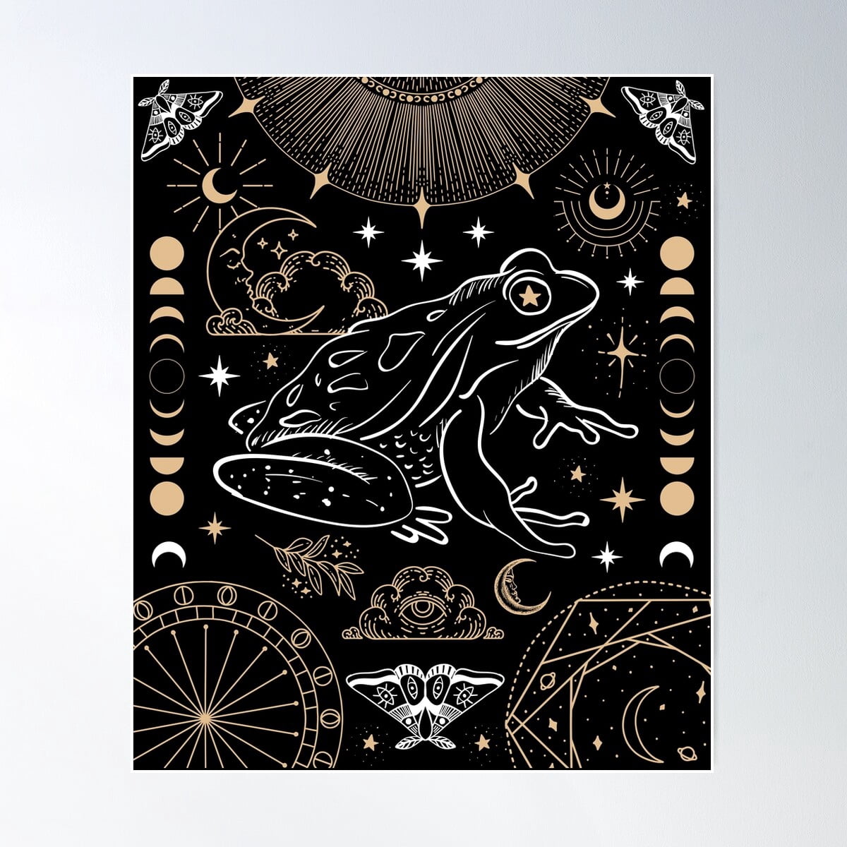 Dark Academia Gothic Frog: Grunge Moon Phases Magic, Fairycore Occult ...