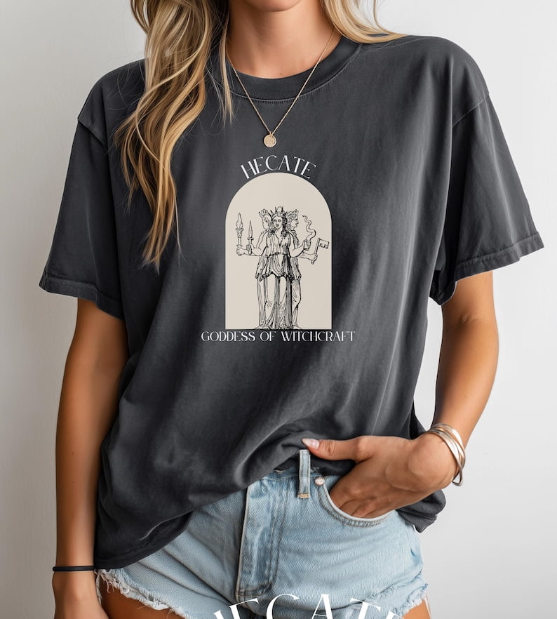Dark Academia Greek Goddess Hecate Mythology Graphic Shirt Vintage ...
