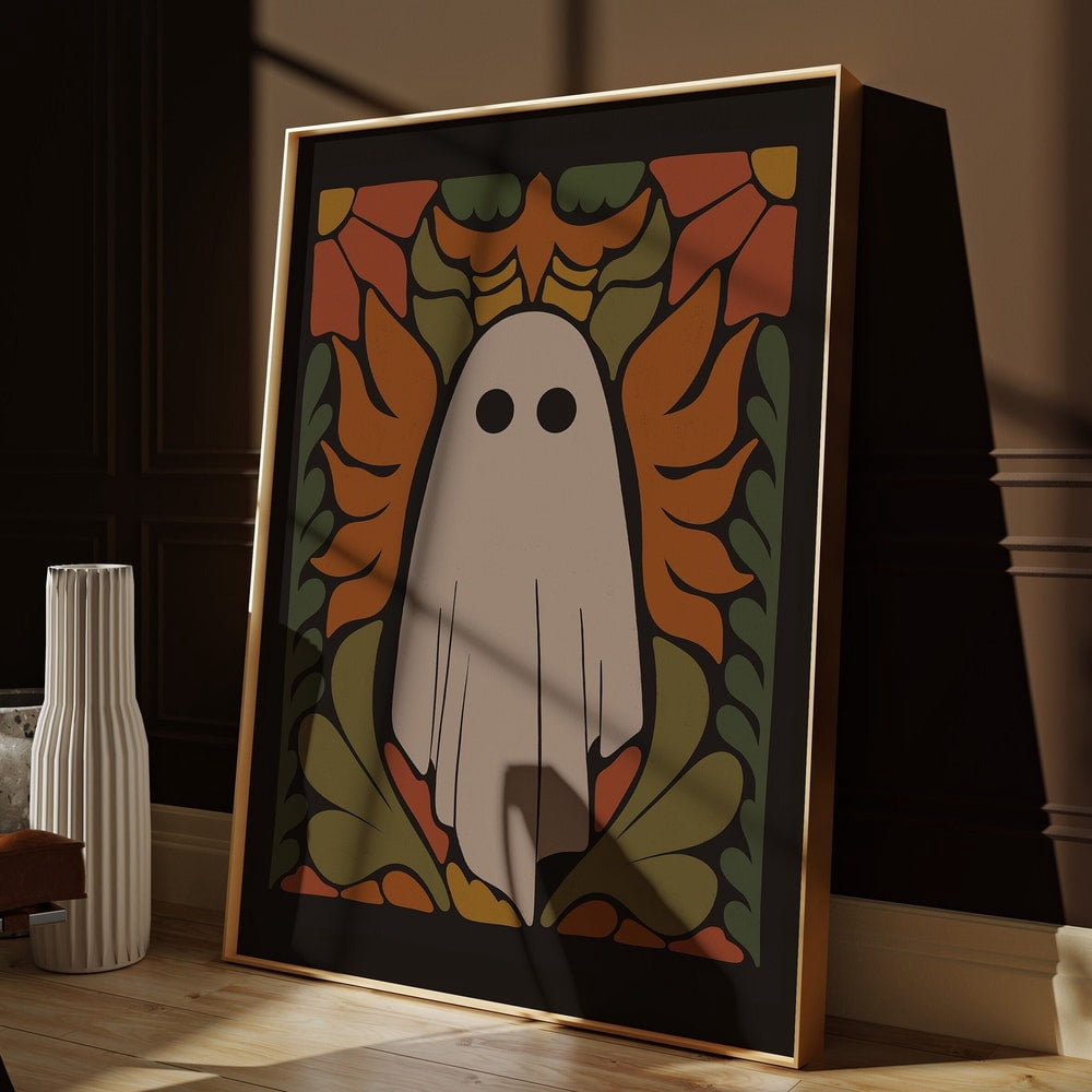 Dark Academia Halloween Ghost Printable Wall Art, Ghost Wall Art ...