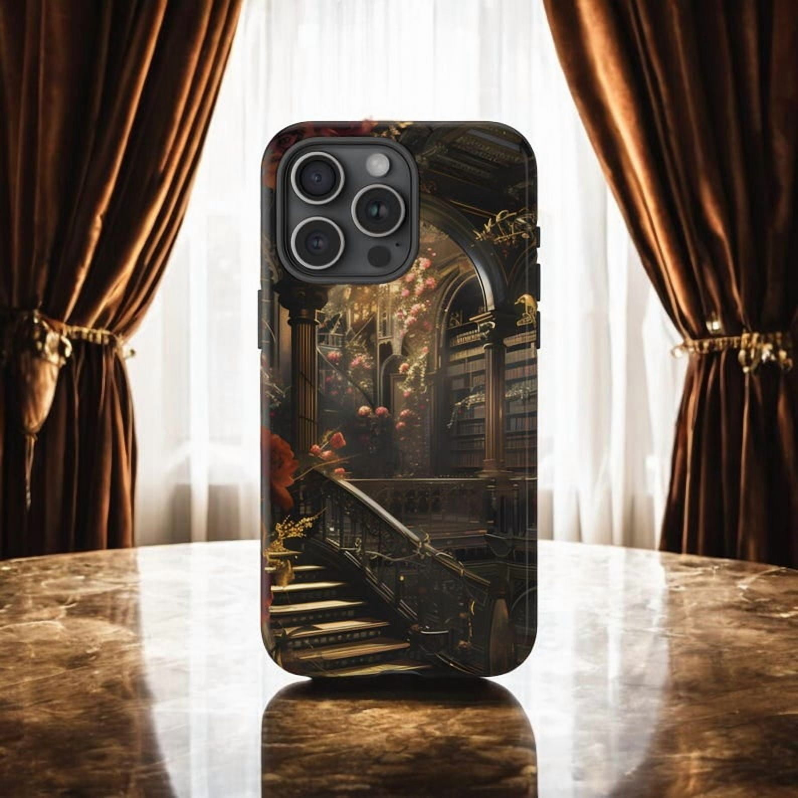 Dark Academia Library Phone Case for iPhone 11 12 13 14 15 16 Pro Max ...