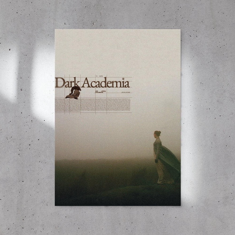 Dark Academia Movie Poster Digital Download, Original Design, Dark ...