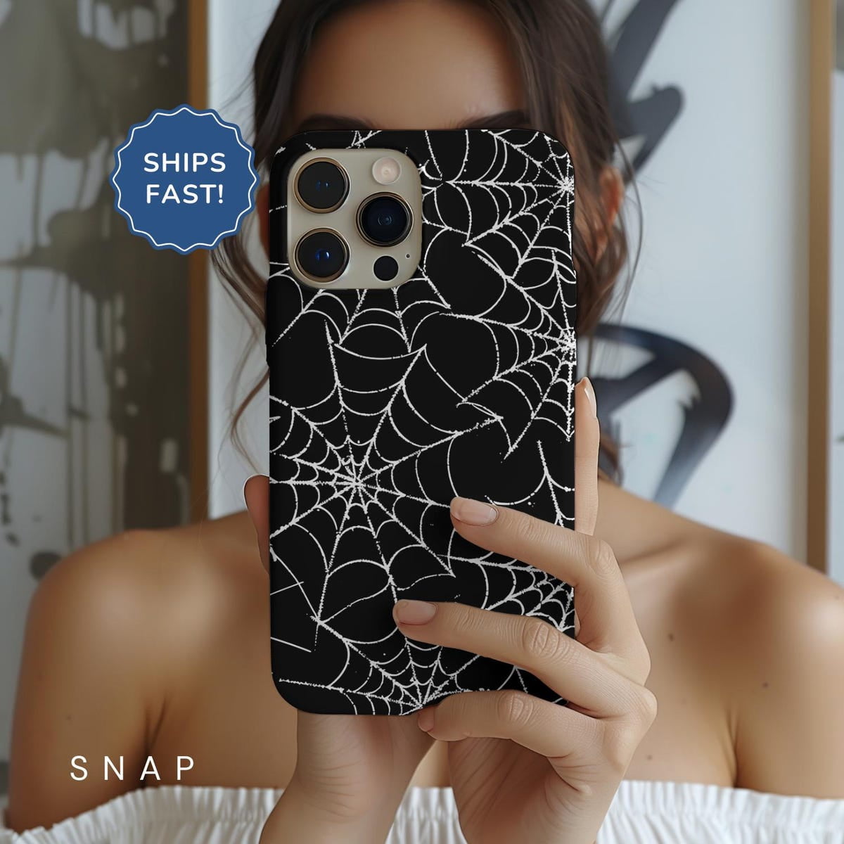 Dark Academia Spider Web MagSafe Phone Case with a spooky and elegant ...