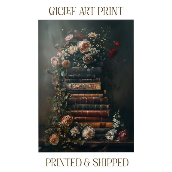 Dark Academia Wall Art Decor Vintage Books Artwork Of Old Cottagecore ...