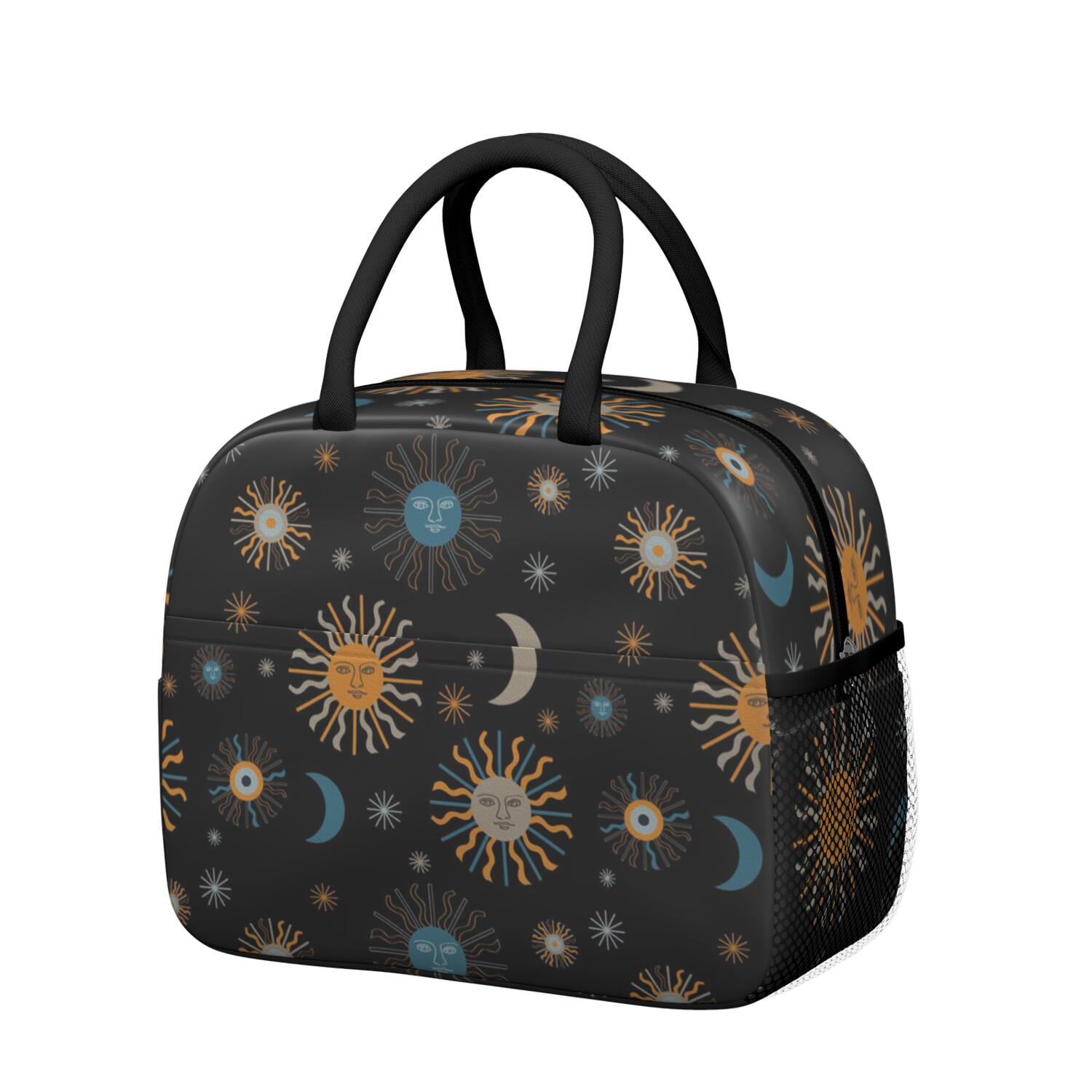 Dark Aesthetic Lunch Tote - Gothic Moon & Starry Night Insulated Bag ...