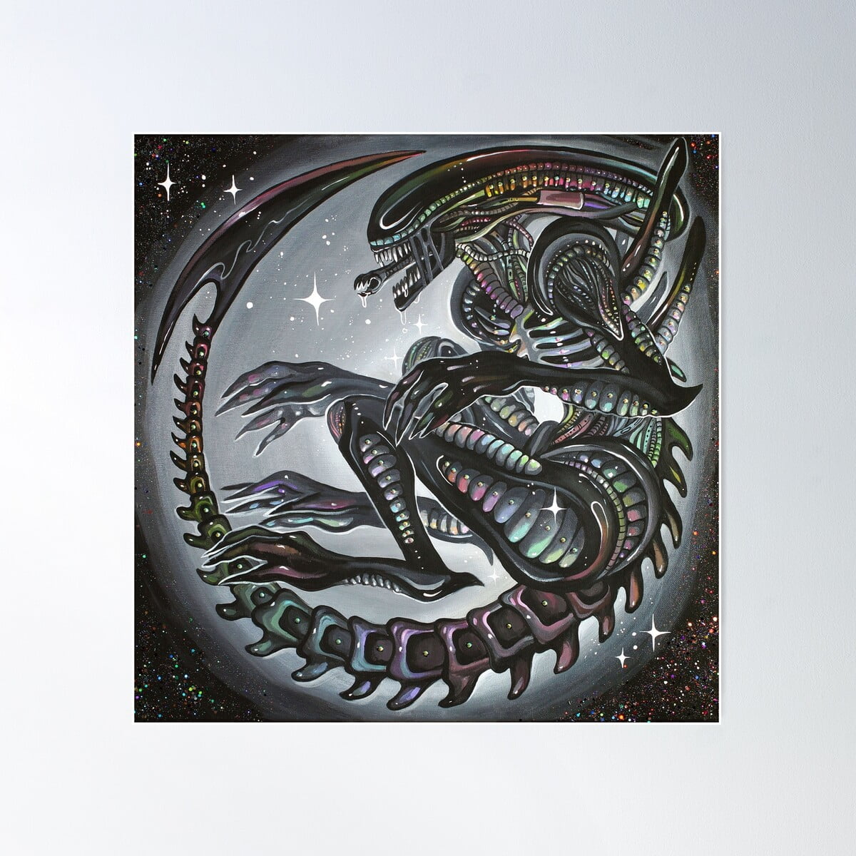 Dark Alien Poster Wall Art, Modern Wall Decor For Living Room Bedroom ...