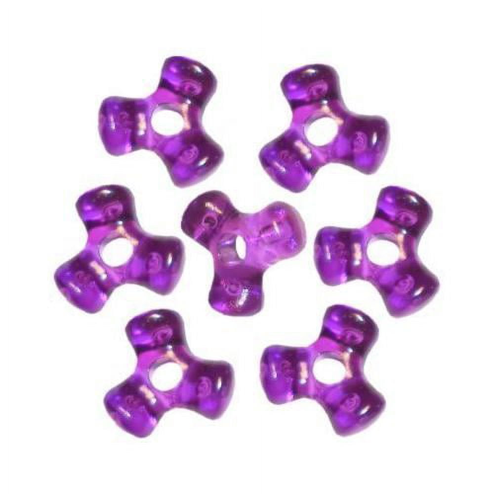 Dark Amethyst Tri-Shaped Transparent Beads (1,000 Beads) - Walmart.com