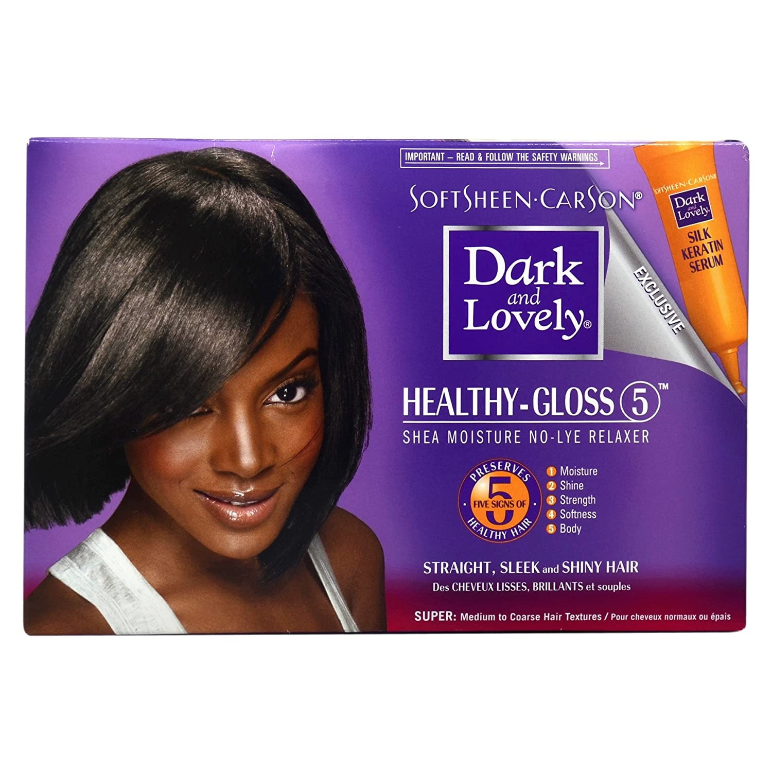 Dark And Lovely Healthy Gloss 5 Relaxer Nolye Super, Pack of 12 ...
