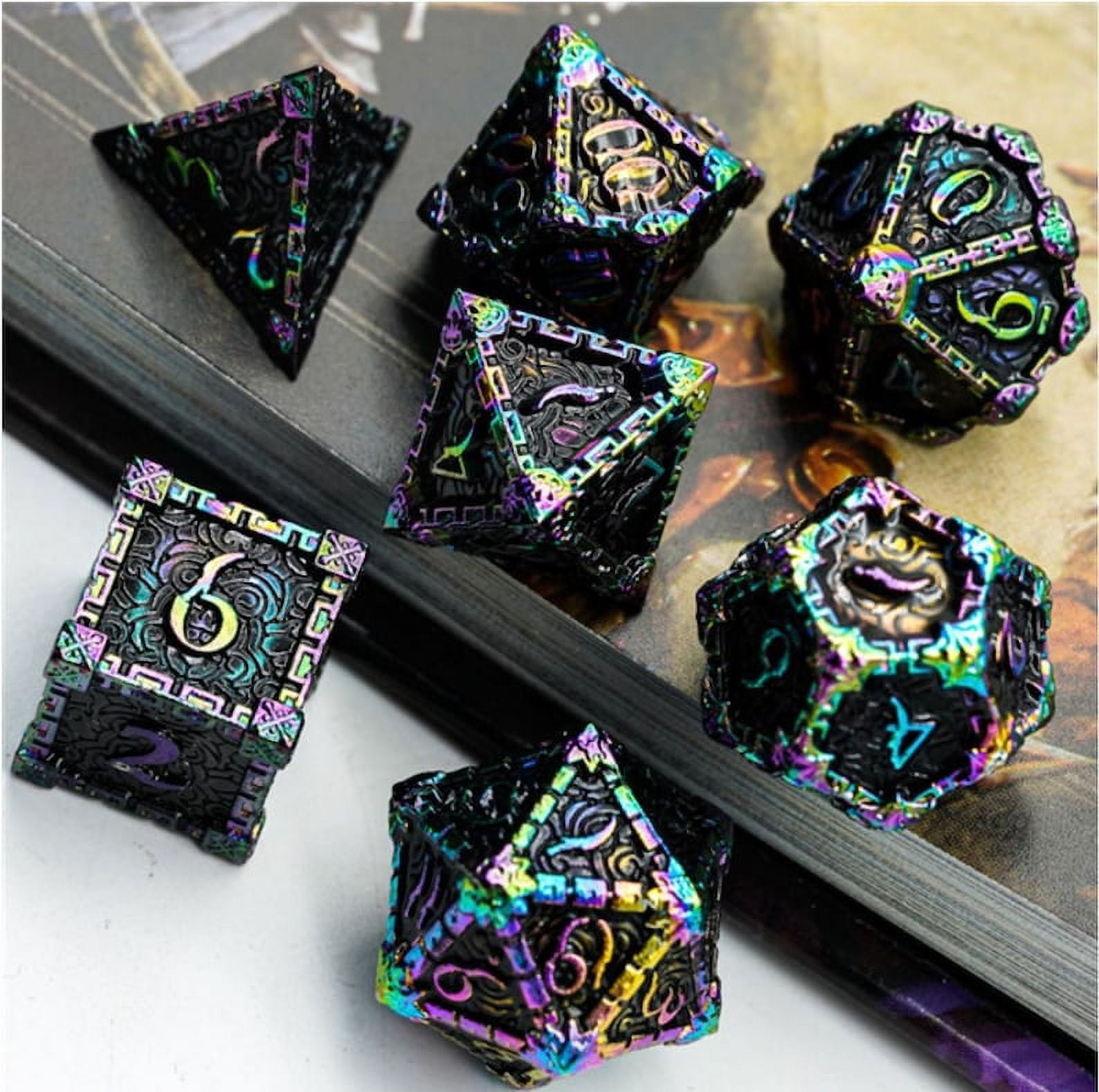 Dark Assassin Metal DnD Dice Set | Dungeons and Dragons | 7 Dice RPG ...