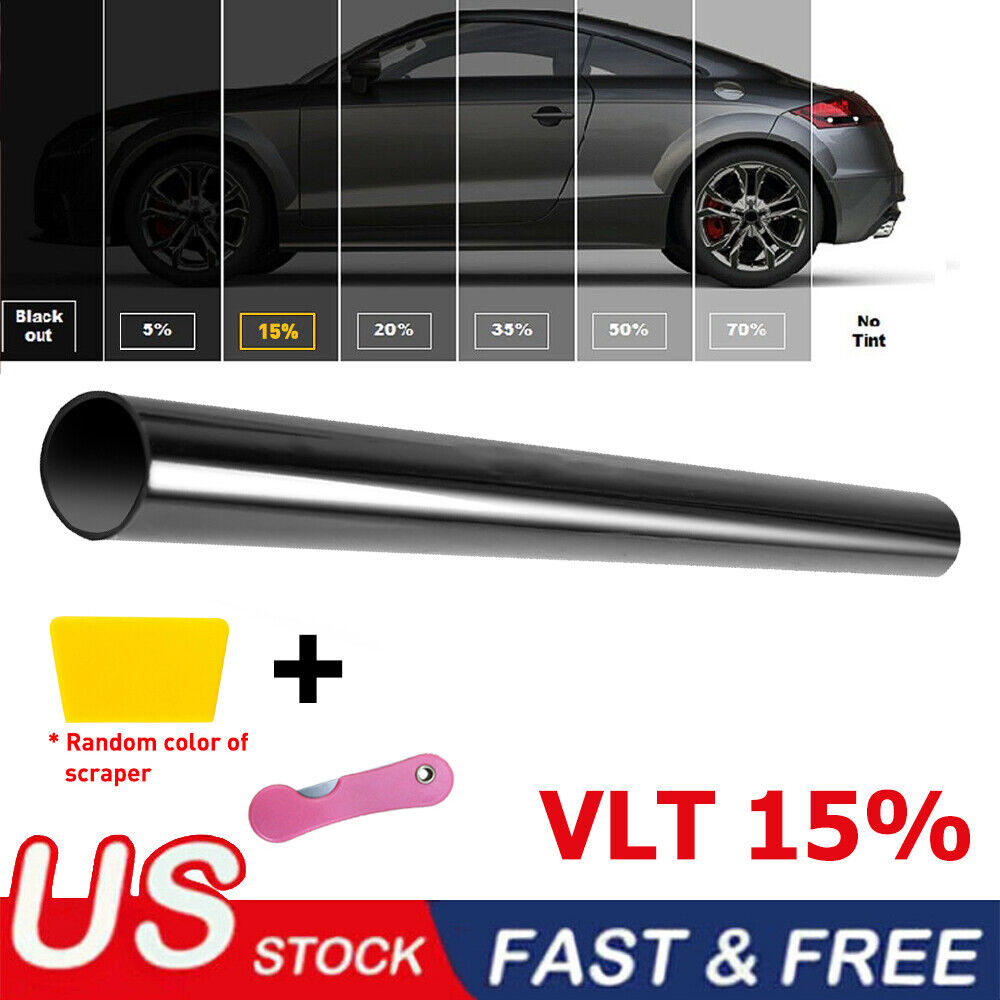 Dark Black Uncut Roll Window Tint %15 Film 20" Inches x 10Feet Car Home ...
