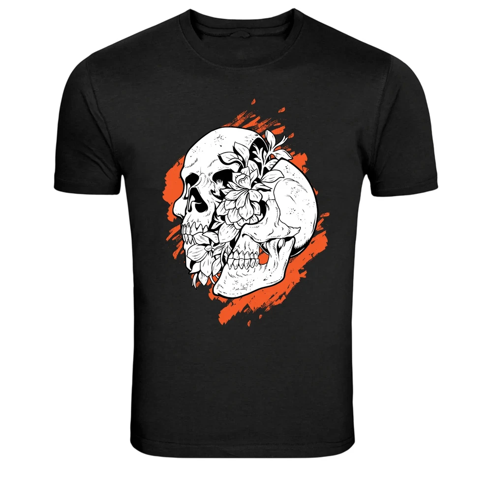 Dark Bloom Skull Flower T-Shirt, for men & women, Size S-5XL - Walmart.com