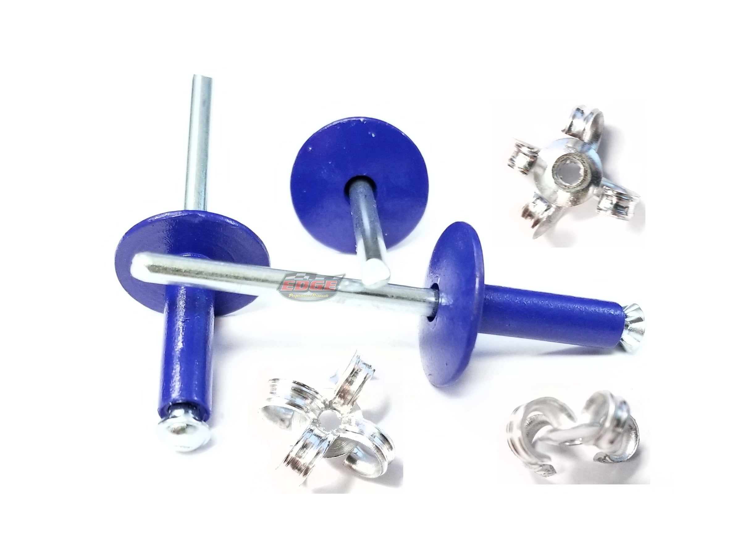 Dark Blue 3/16" Pop Rivets Aluminum Large Head Peel Back Fasteners .125 ...