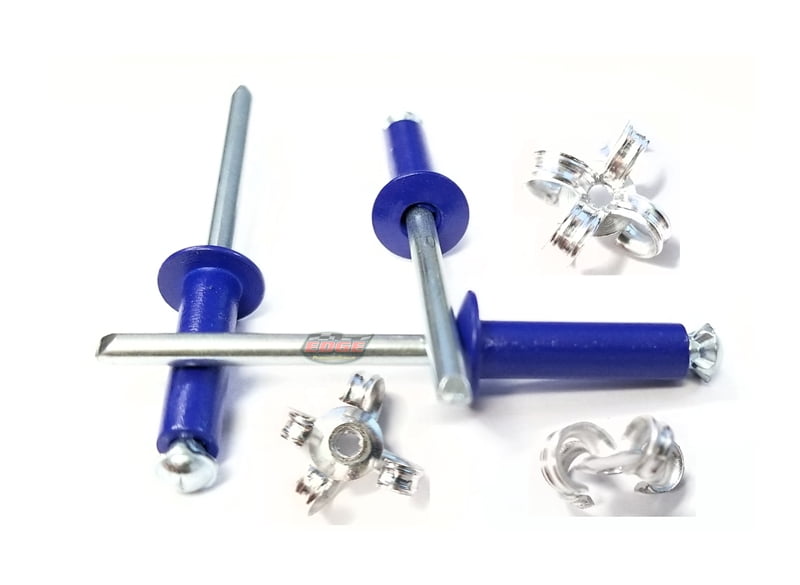 Dark Blue 3/16" Rivet Small Head Exploding Banana Peel Aluminum Pop ...