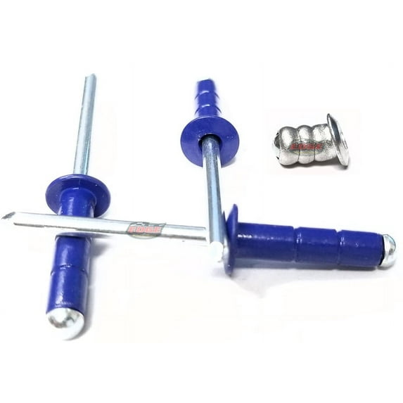 Dark Blue 3/16" Rivet Small Head Multi Grip Aluminum Steel Mandrel Pop ...