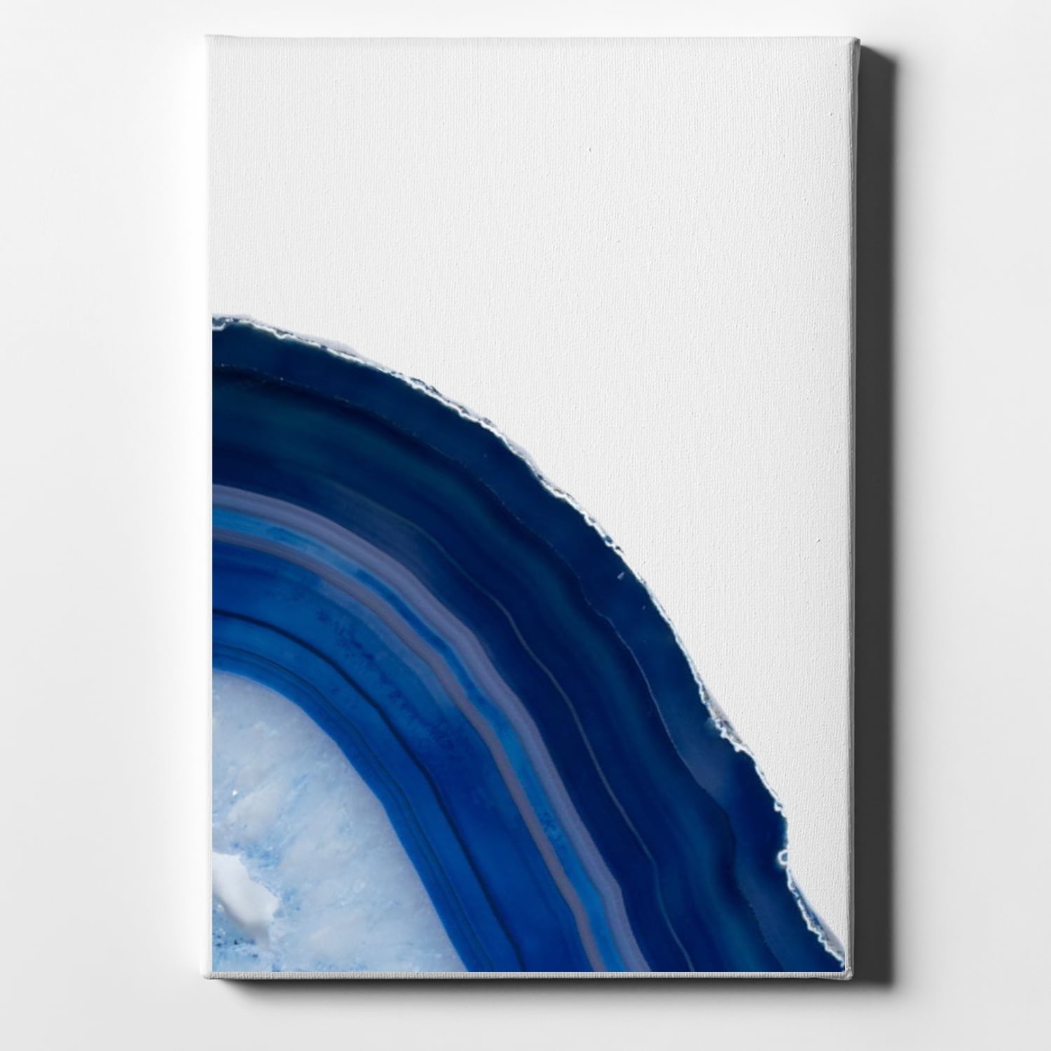 Dark Blue Agate Crystal Geode - 8" x 10" - Decorative Canvas Wall Art ...