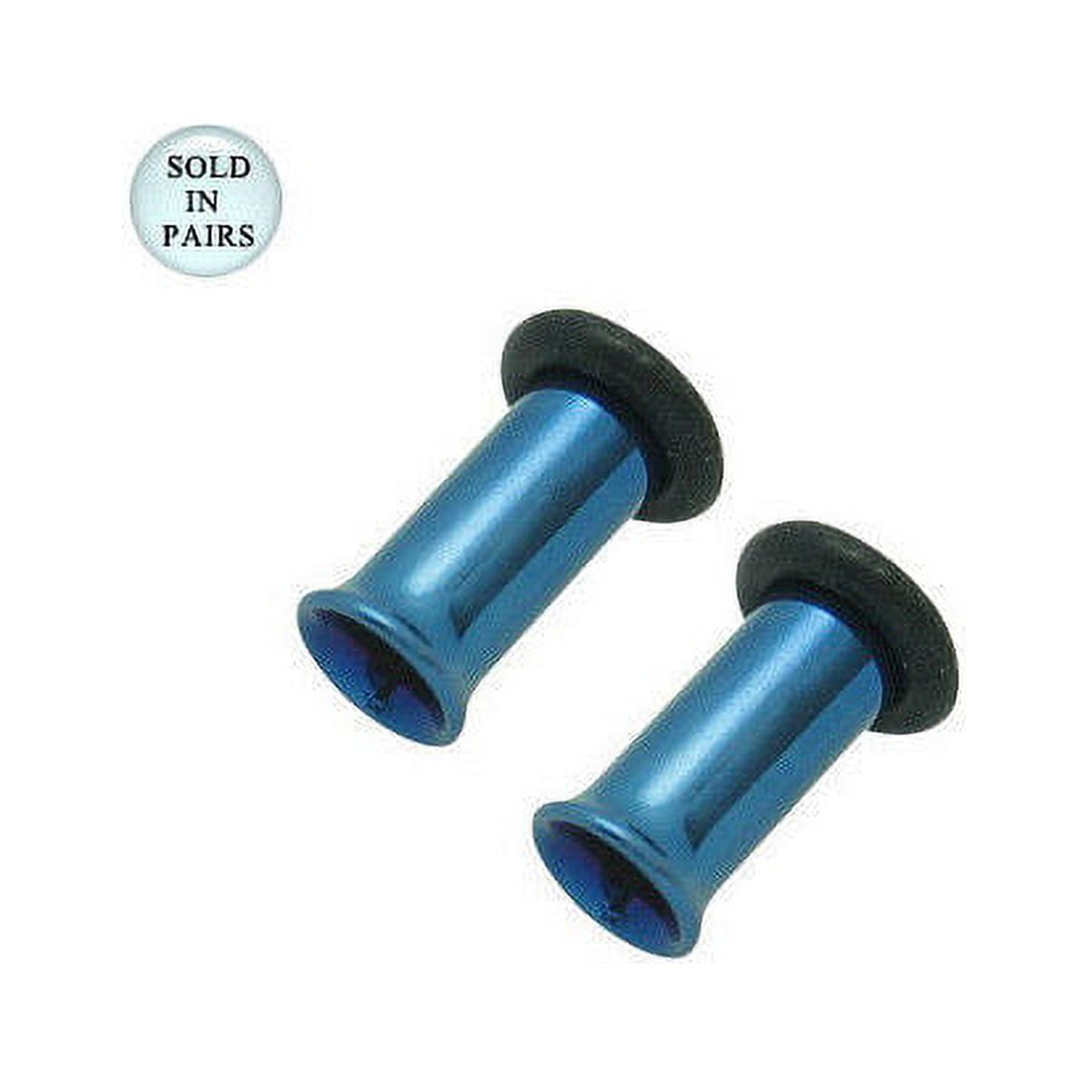 Dark Blue Anodized Titanium Tunnel Eyelet Plugs - 6 Gauge - Walmart.com