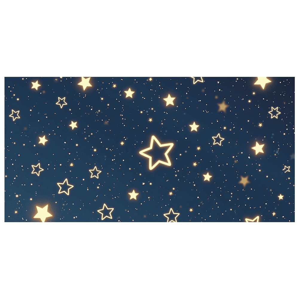 Dark Blue Background with Shining Golden Stars Banner Party Decorations ...