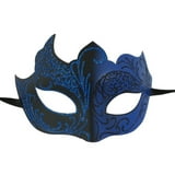 Dark Blue Black Unique Venetian Mask Masquerade Mardi Gras - Walmart.com