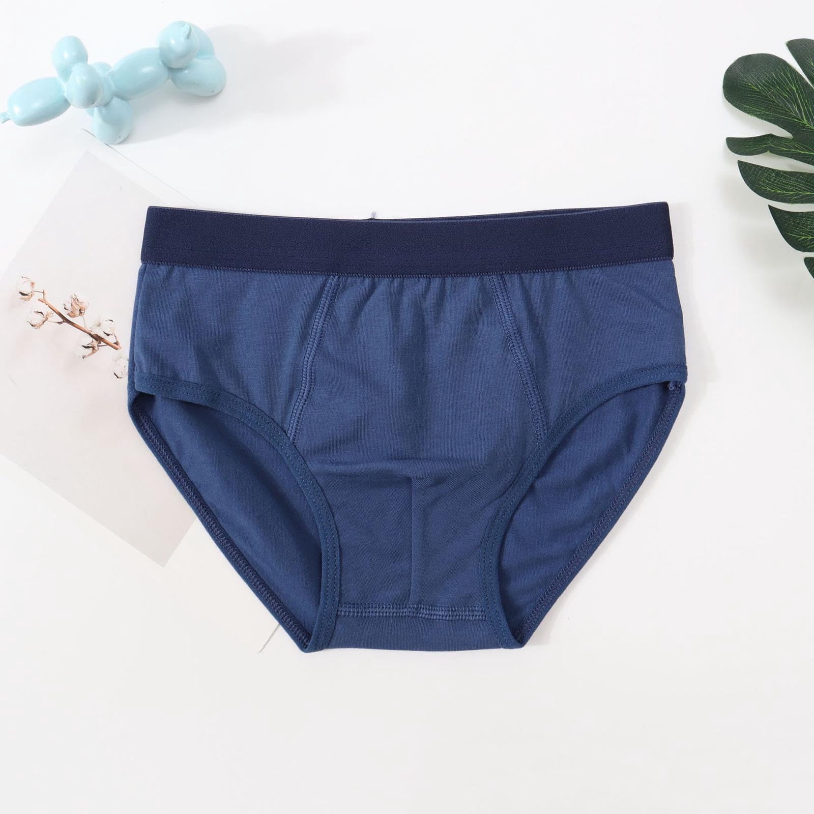 Dark Blue Boys Underwear - 100% Cotton Briefs for Kids, Super Soft ...