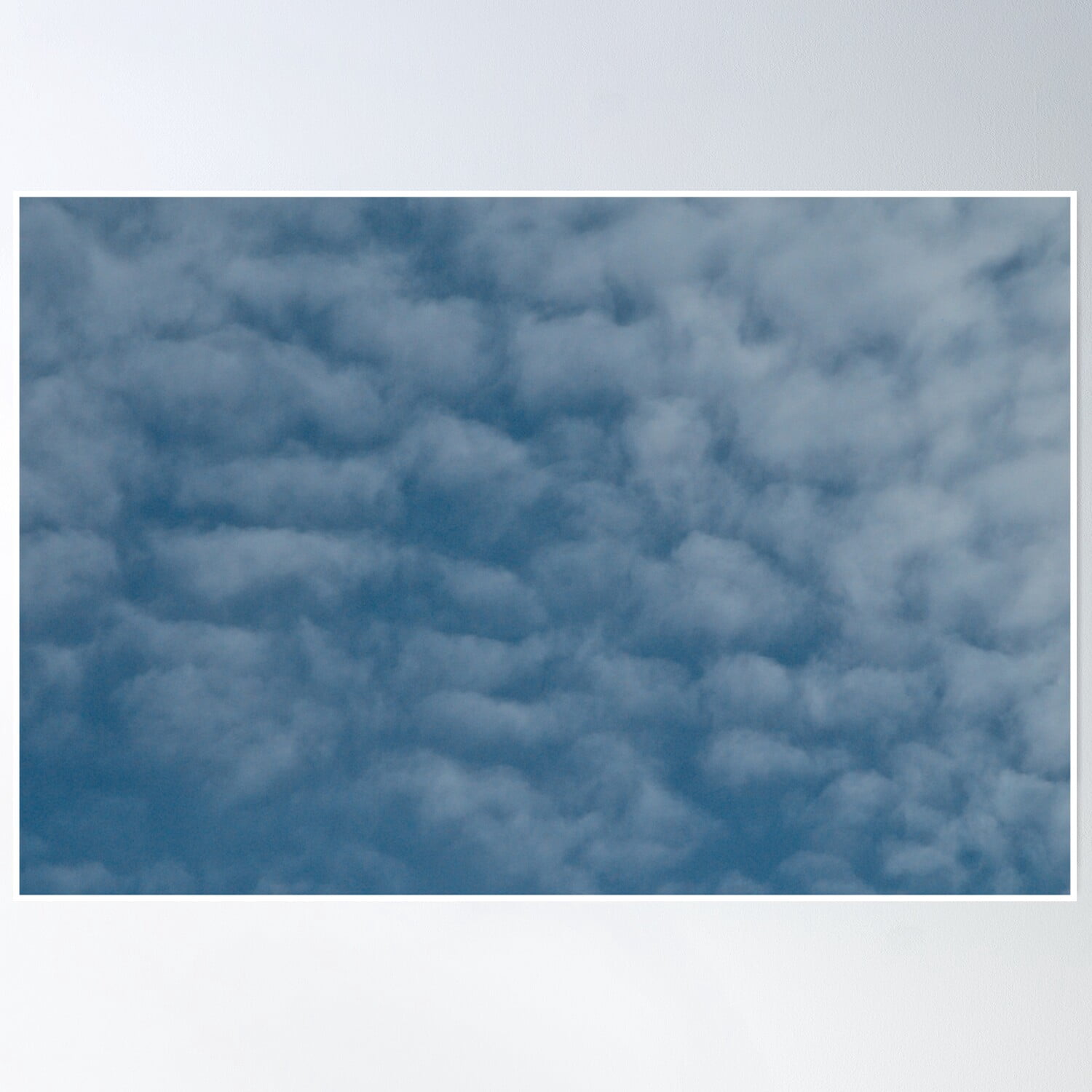 Dark Blue Cloudy Sky Poster Wall Art, Modern Wall Decor, 8x12 UNFRAMED ...