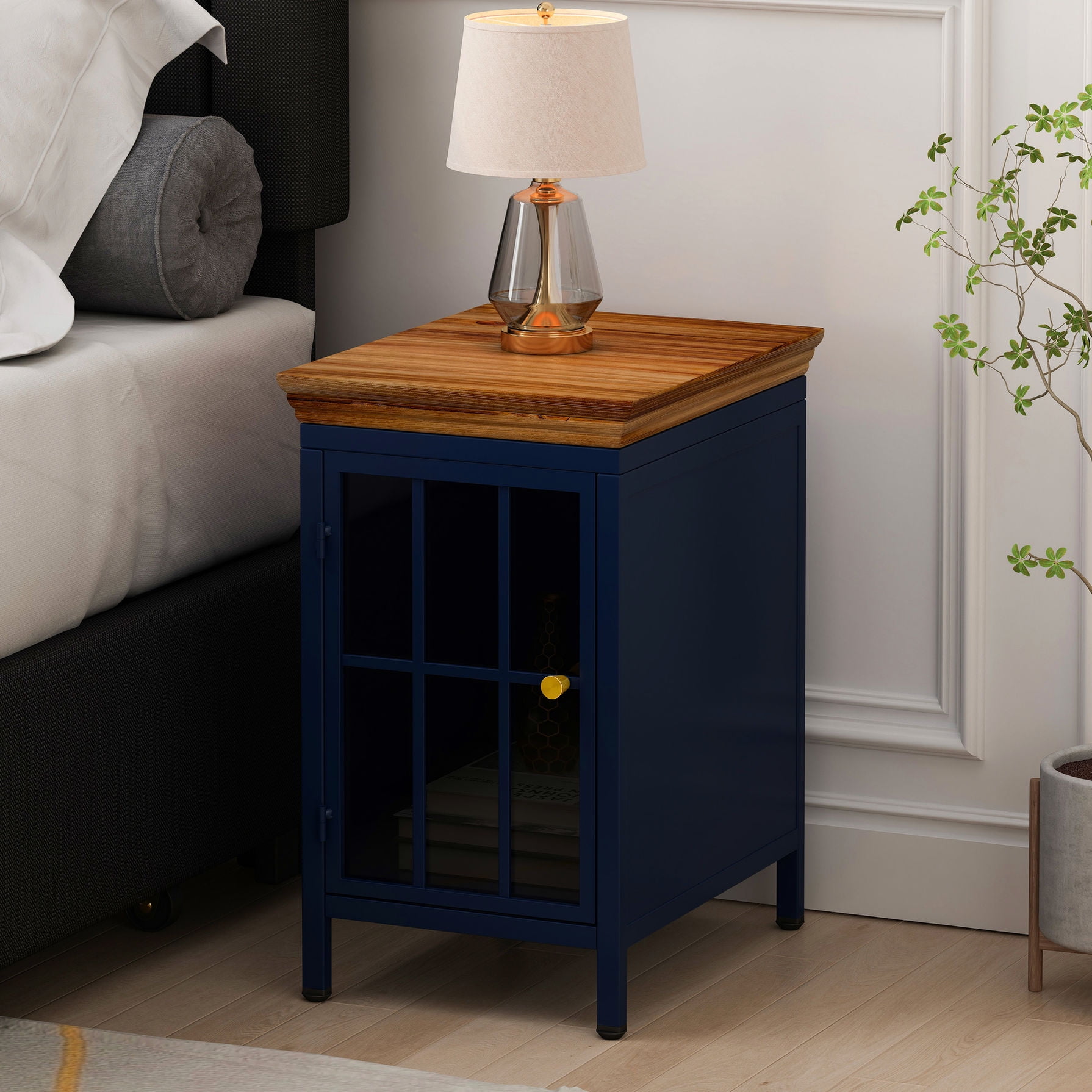 Dark Blue Color Scheme - Modern Aesthetic - Bedroom Setting - Tidy ...