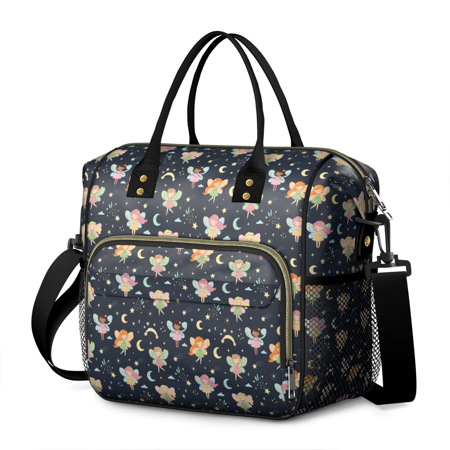 Dark Blue Fairy Princess Pattern Womens Lunch Box for Work,Insulated ...